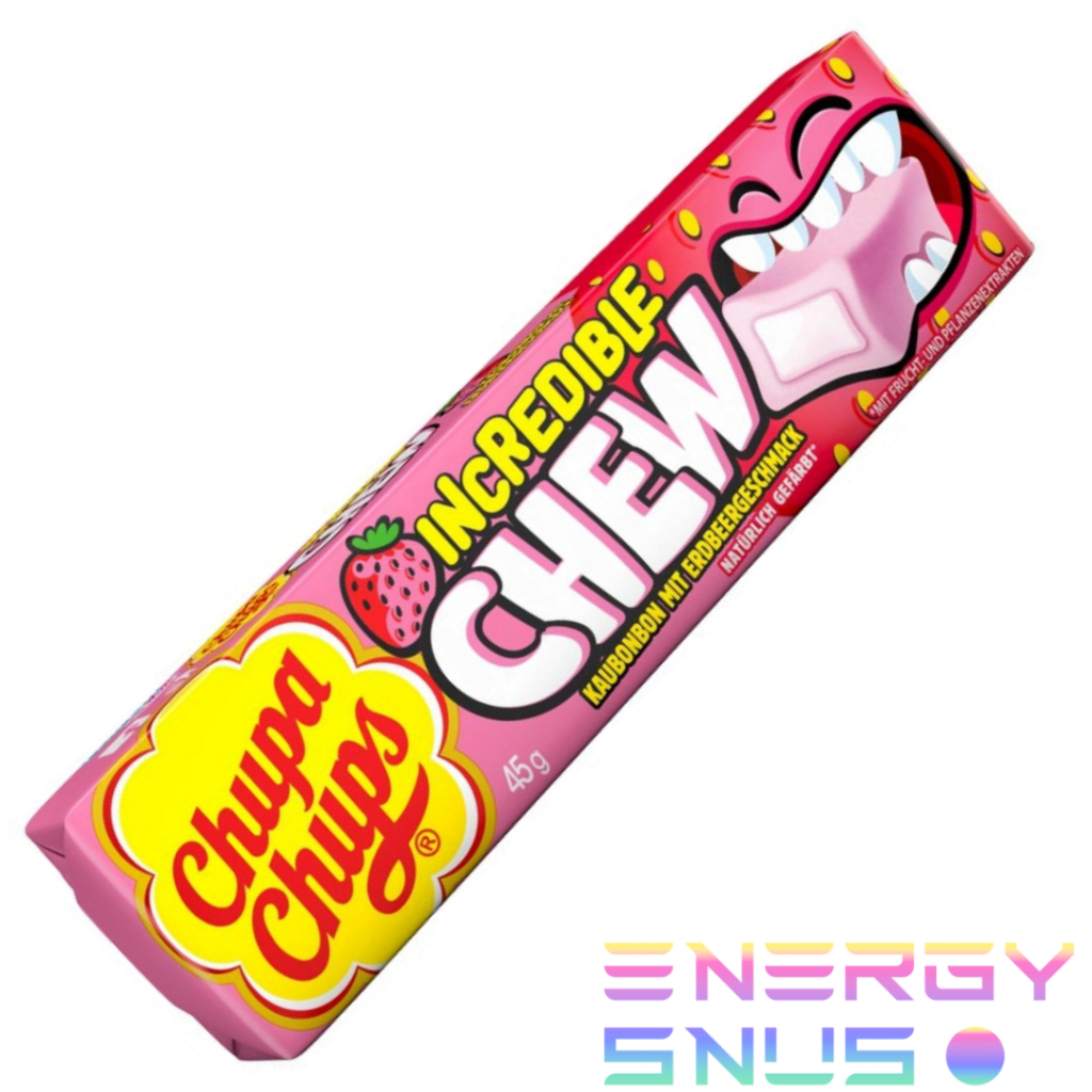 CHUPA CHUPS INCREDIBLE CHEW APPLE 45g - Energy Snus Shop