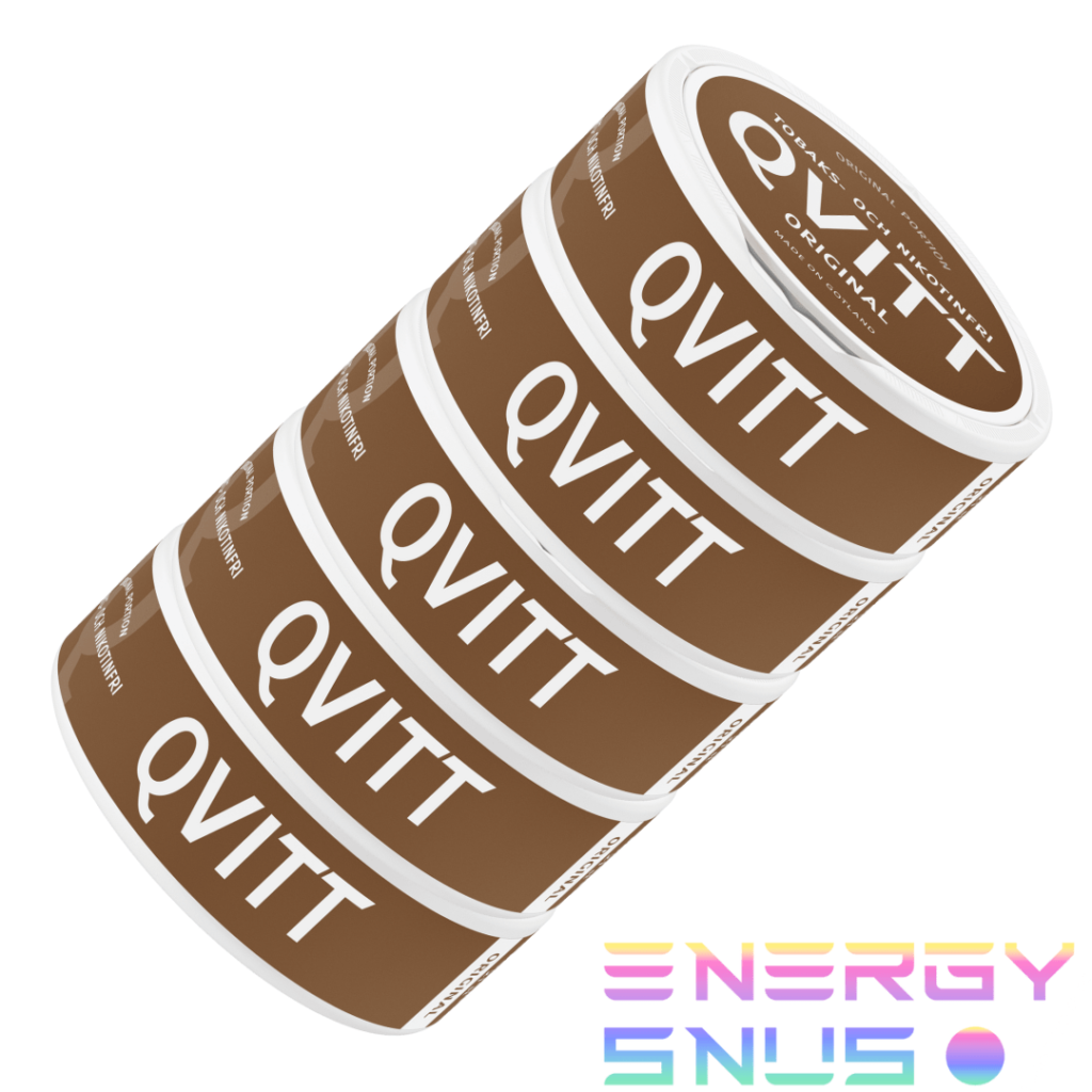 QVITT Original Portion Nicotine Free Snus 5pack - Energy Snus Shop