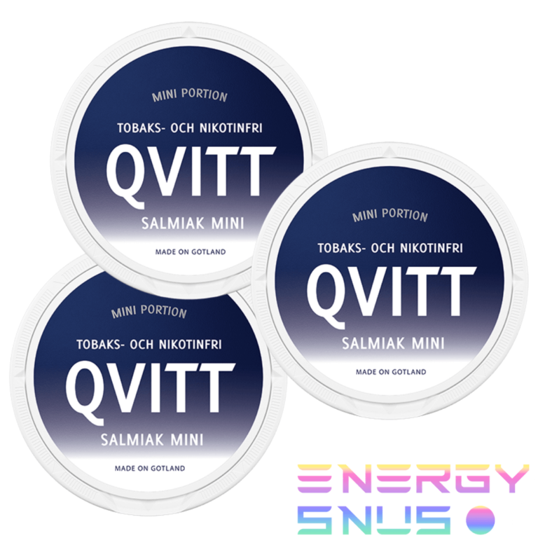QVITT Salmiak Mini Portion Triple Pack - Energy Snus Shop